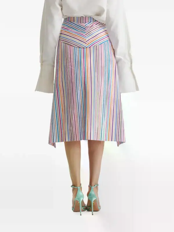 CUANNA Striped Tie-waist Skirt