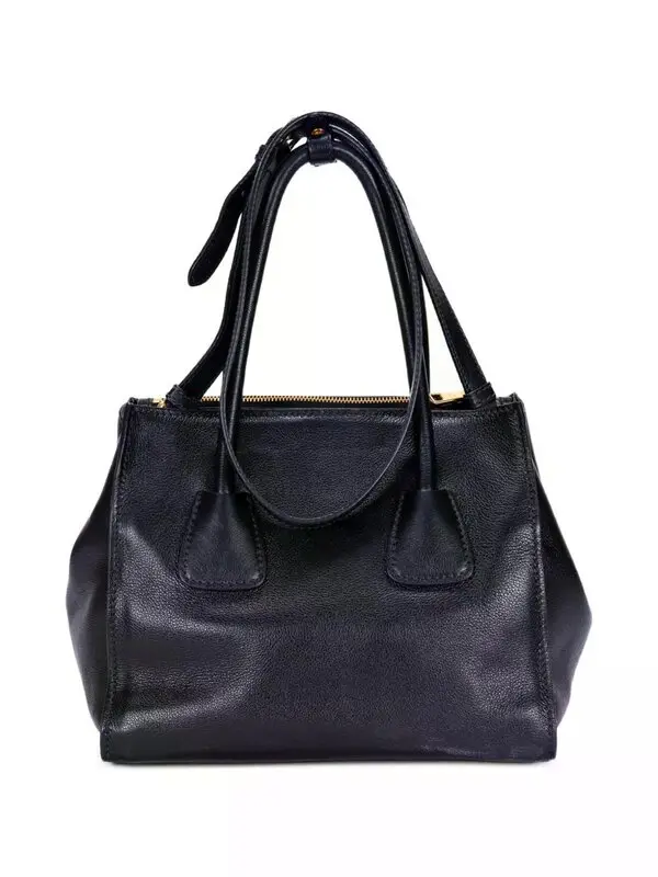 Prada Twin Pocket Leather Tote Bag