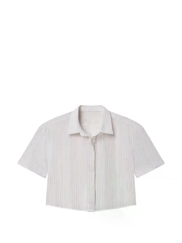 A.L.C. Mel Striped Short-sleeve Shirt
