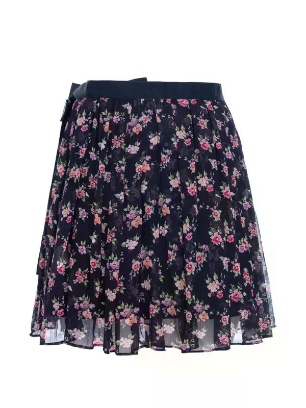 CUANNA Floral-print Pleated Skirt