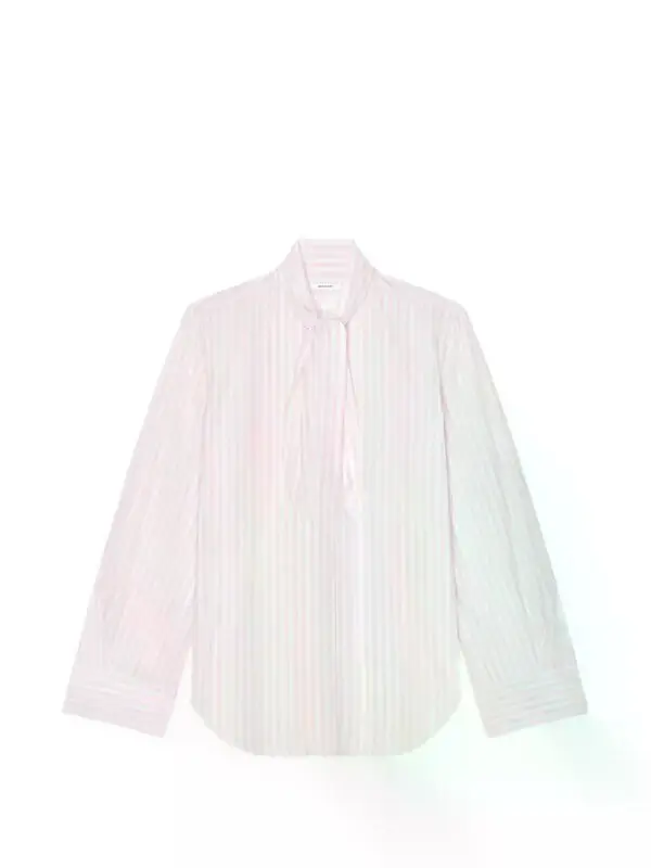 Givenchy Striped Pussy-bow Blouse - Pink
