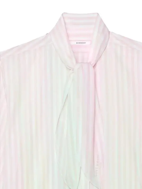 Givenchy Striped Pussy-bow Blouse