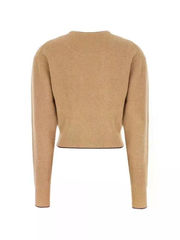 Chloé Embroidered-heart Ribbed-knit Sweater