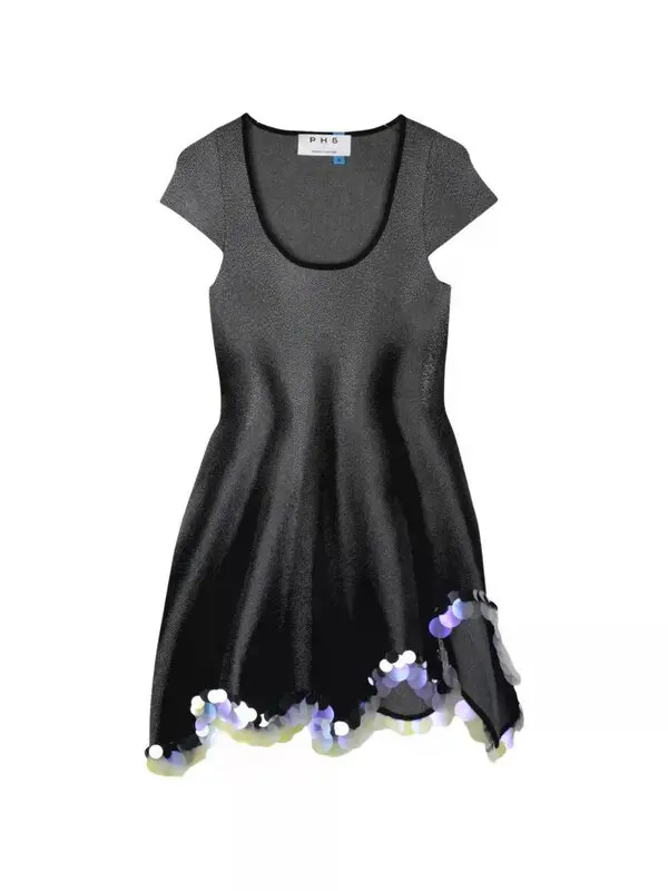 Ph5 Zingel Flaslight Sequin-embellished Wavy-hem Mini Dress