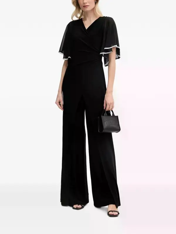 Joseph Ribkoff Embellished Wrap-front Jumpsuit - Black