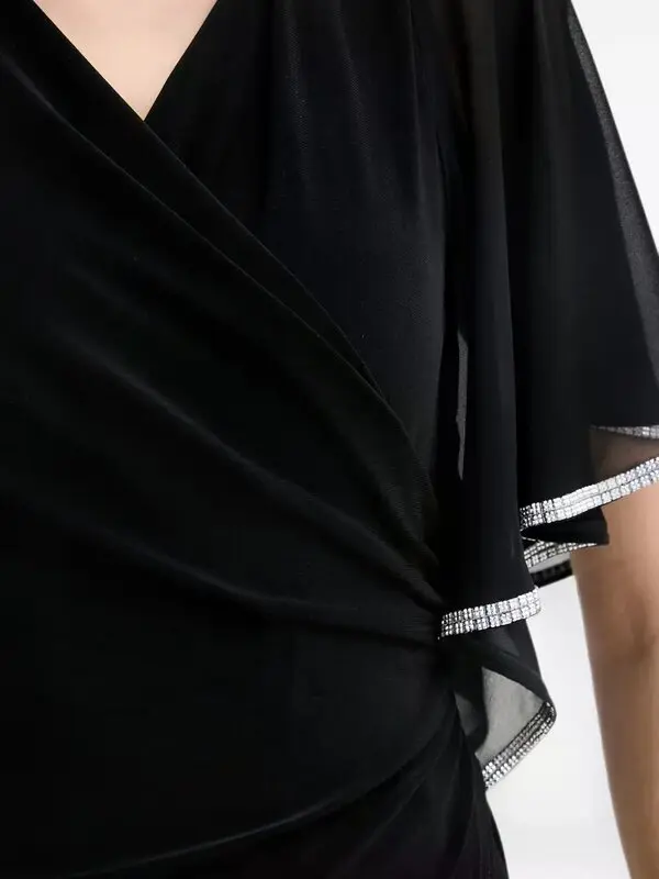 Joseph Ribkoff Embellished Wrap-front Jumpsuit