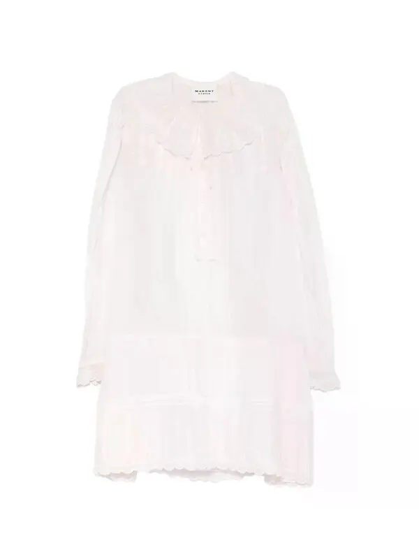 MARANT ETOILE Lenora Broderie Anglaise Ruffled Mini Dress