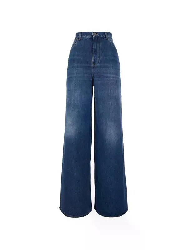 Chloé Logo-patch Wide-leg Jeans