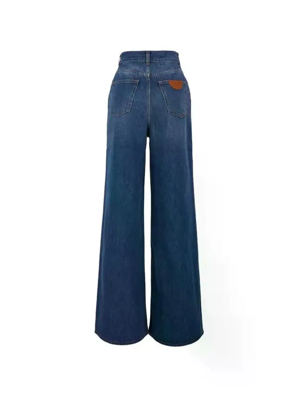 Chloé Logo-patch Wide-leg Jeans