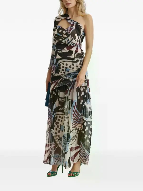 CUANNA One-shoulder Ruched Dress