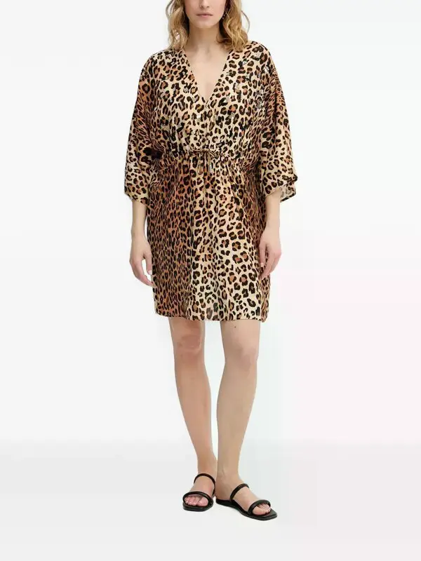 Lola Casademunt Leopard-print Sequin-embellished Mini Dress