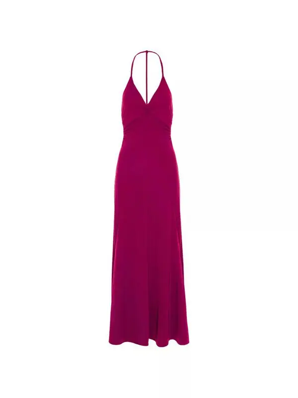 CUANNA Ruched Halterneck Dress