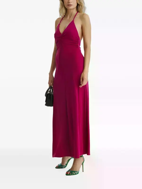 CUANNA Ruched Halterneck Dress