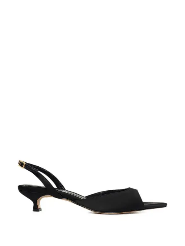 GINISSIMA Vicky Kitten-heel Sandals - Black