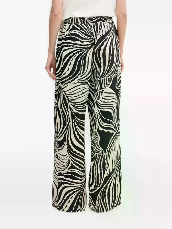 Joseph Ribkoff Abstract-print Wide-leg Palazzo Pants