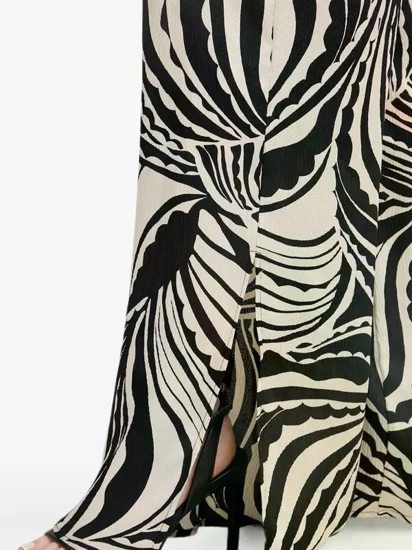 Joseph Ribkoff Abstract-print Wide-leg Palazzo Pants