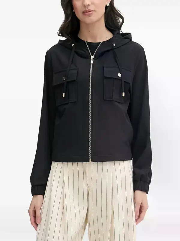 Joseph Ribkoff Hooded Flap-pocket Jacket