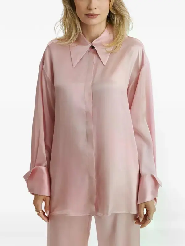 CUANNA Satin-finish Wide-leg Pajamas