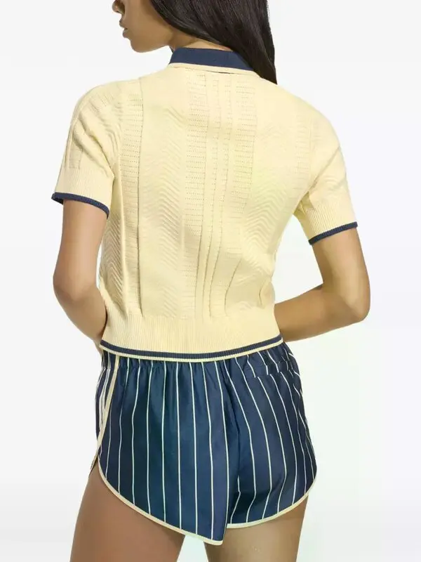 Adidas Chevron-knit Polo Shirt
