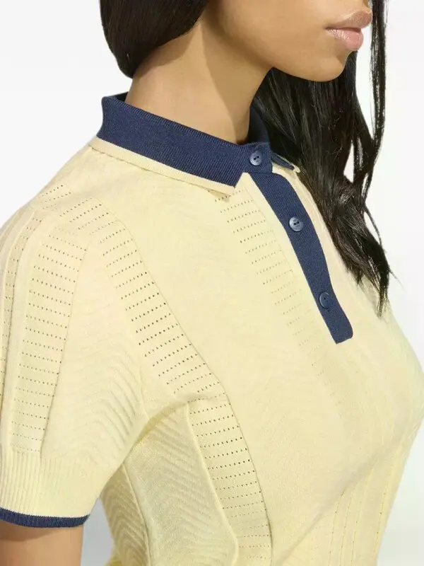 Adidas Chevron-knit Polo Shirt
