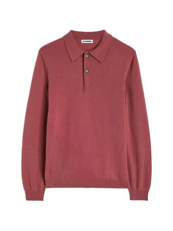JIL SANDER Long-sleeve Knitted Polo Shirt