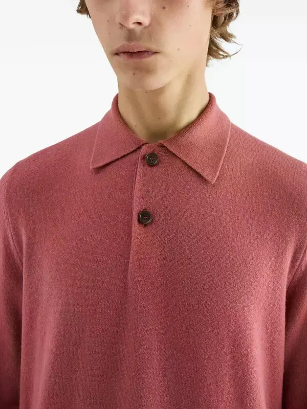 JIL SANDER Long-sleeve Knitted Polo Shirt