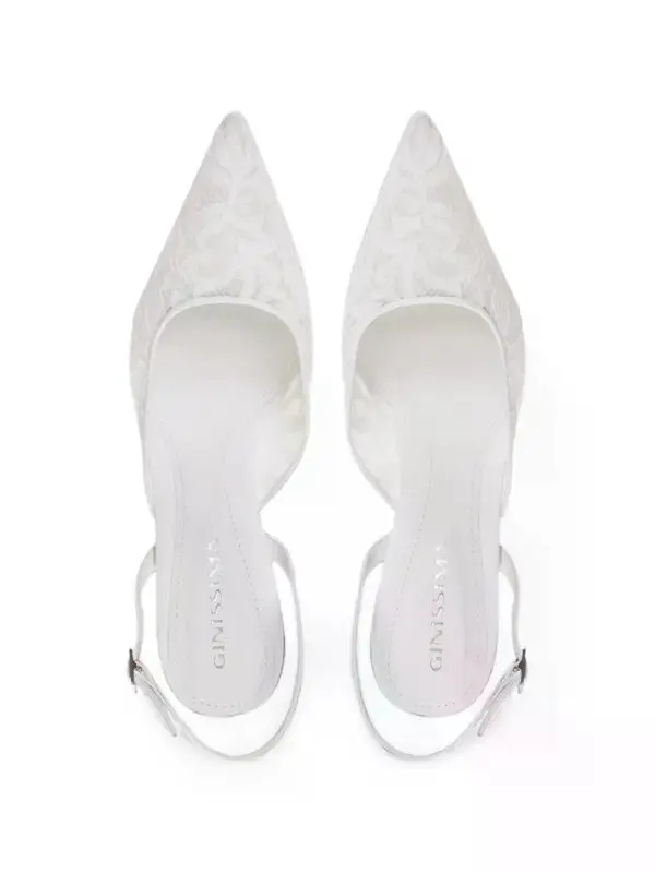 GINISSIMA Ines Floral-lace Slingback Pumps