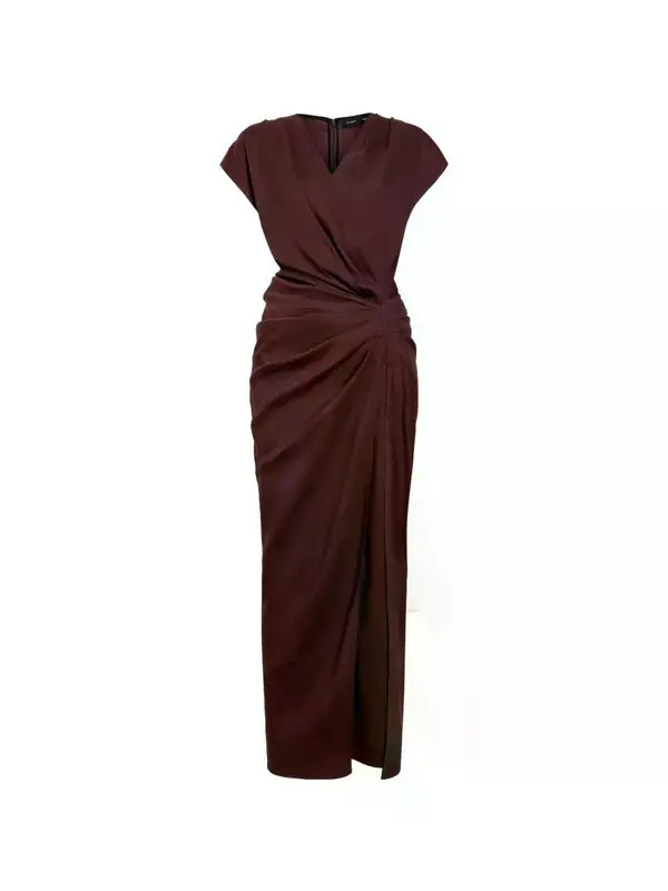 Proenza Schouler Bettina Dress In Eco Stretch Viscose Linen - Brown