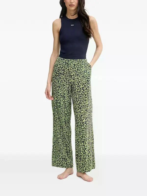Dkny Leopard-print Pajamas - Blue