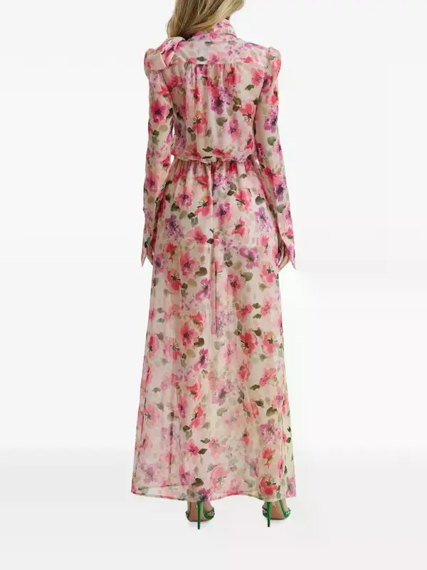 CUANNA Floral-print Pussy-bow Dress