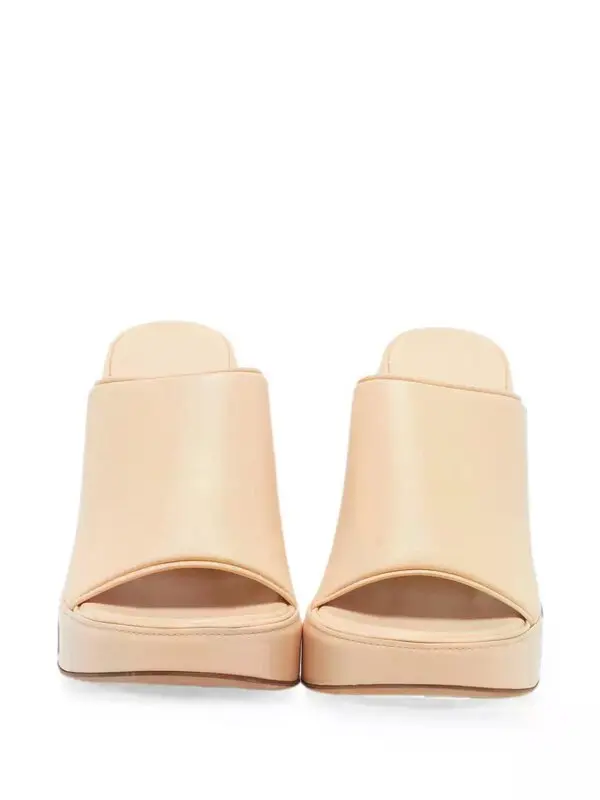 Bottega Veneta Lagoon Platform Mules - Neutrals