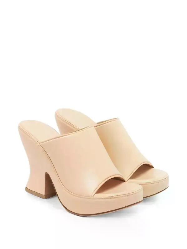 Bottega Veneta Lagoon Platform Mules - Neutrals