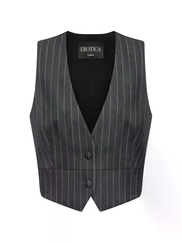 DONDUP Pinstripe V-neck Waistcoat