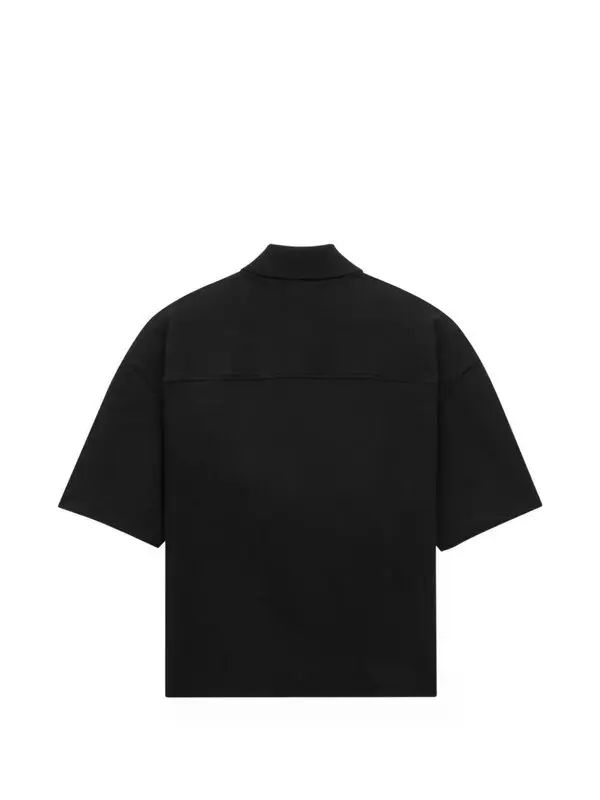 Saint Laurent Cassandre Piqué Polo Shirt - Black