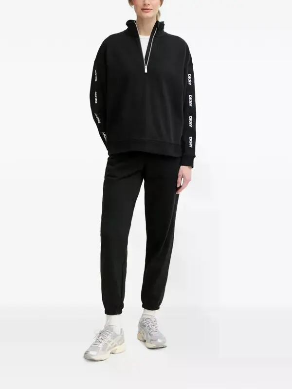 Dkny Logo-tape Quarter-zip Sweatshirt