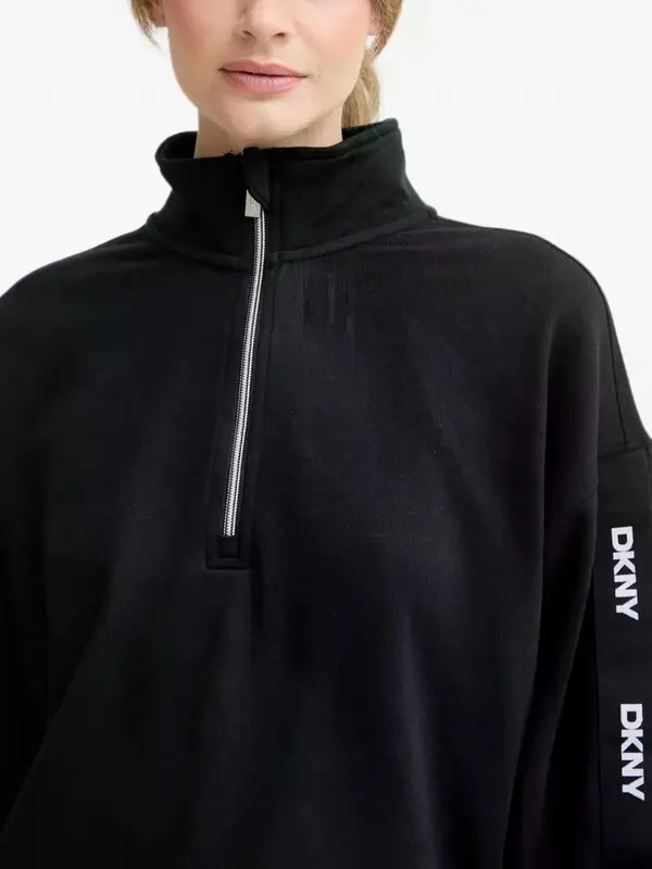 Dkny Logo-tape Quarter-zip Sweatshirt