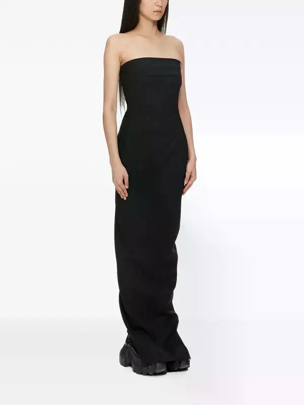 Rick Owens Strapless Bustier Maxi Gown - Black