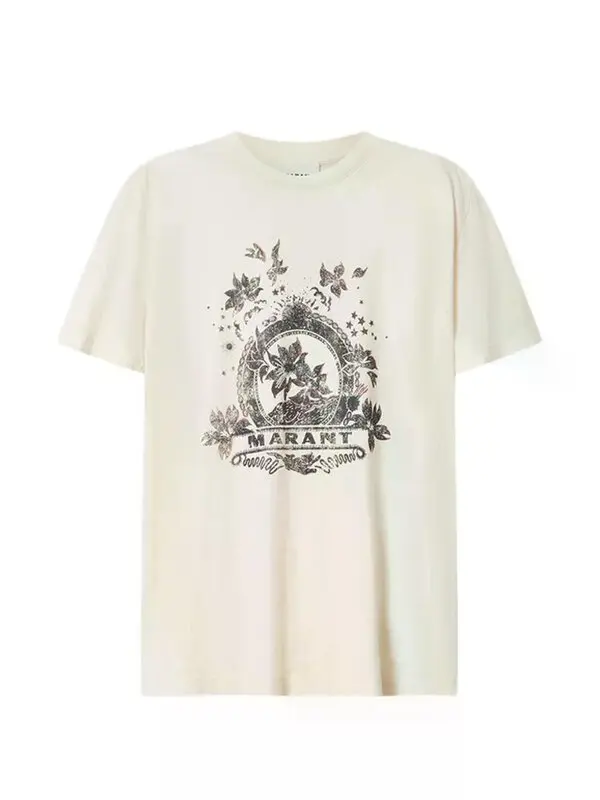 MARANT ETOILE Graphic Print T-shirt - Neutrals