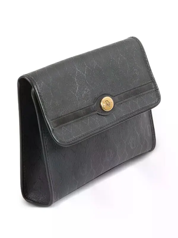 Dior Leather All-over Logo Print Clutch Bag