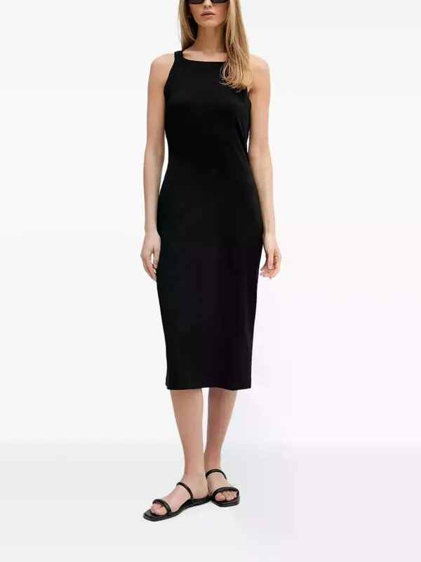 Dkny Logo-strap Sleeveless Midi Dress