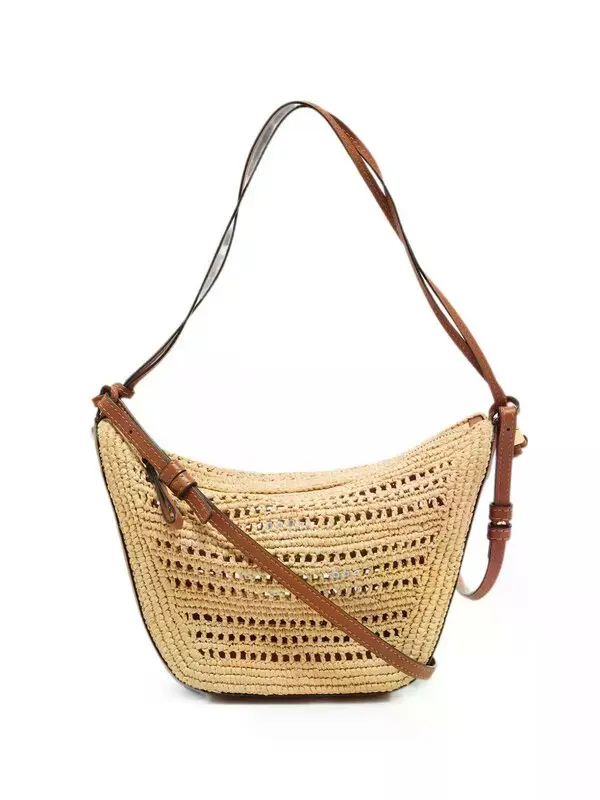 Loewe Mini Hammock Raffia Shoulder Bag
