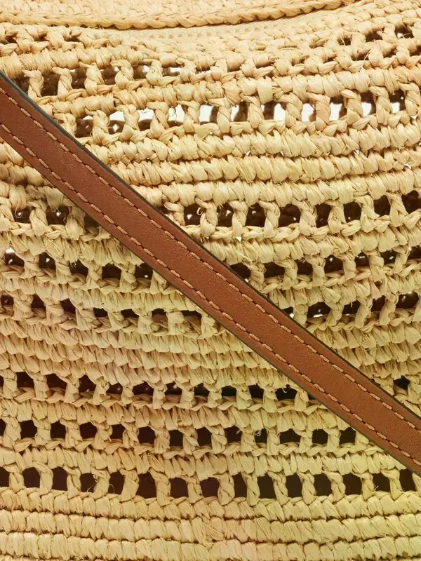Loewe Mini Hammock Raffia Shoulder Bag