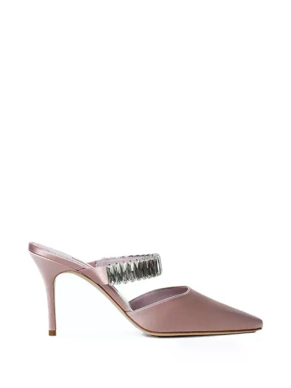 Manolo Blahnik Crystal-embellished Pointed-toe Sandals