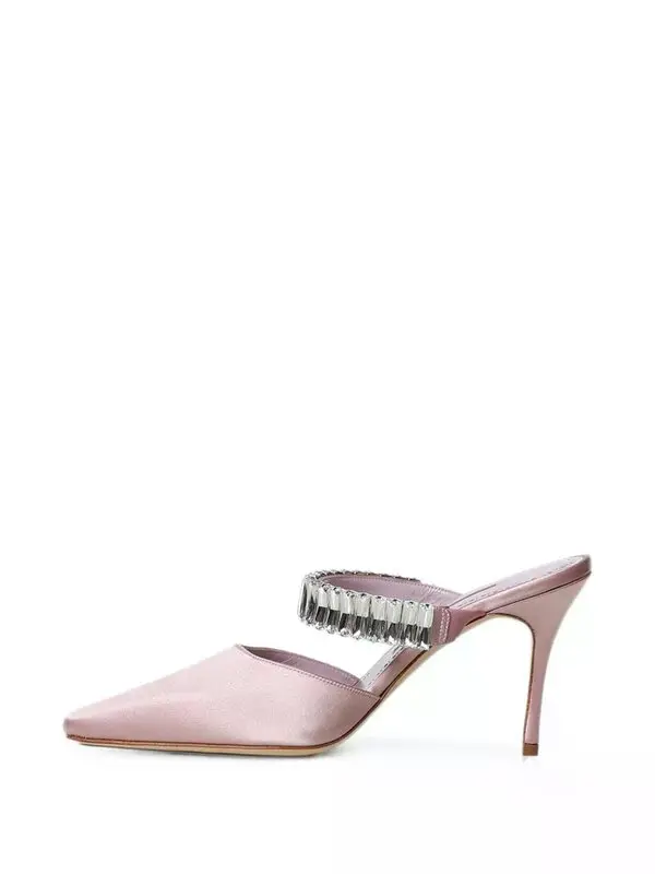 Manolo Blahnik Crystal-embellished Pointed-toe Sandals