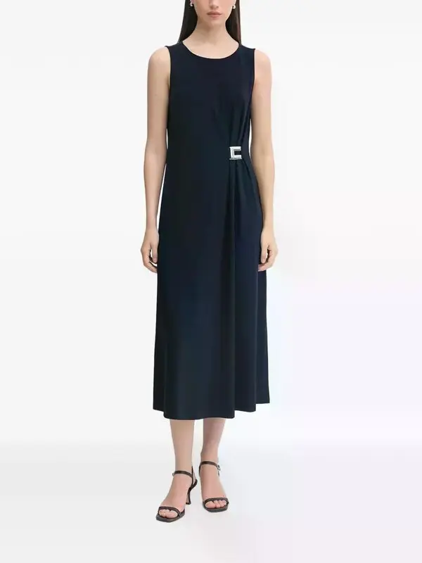 Joseph Ribkoff Buckle-detail Sleeveless Midi Dress - Blue