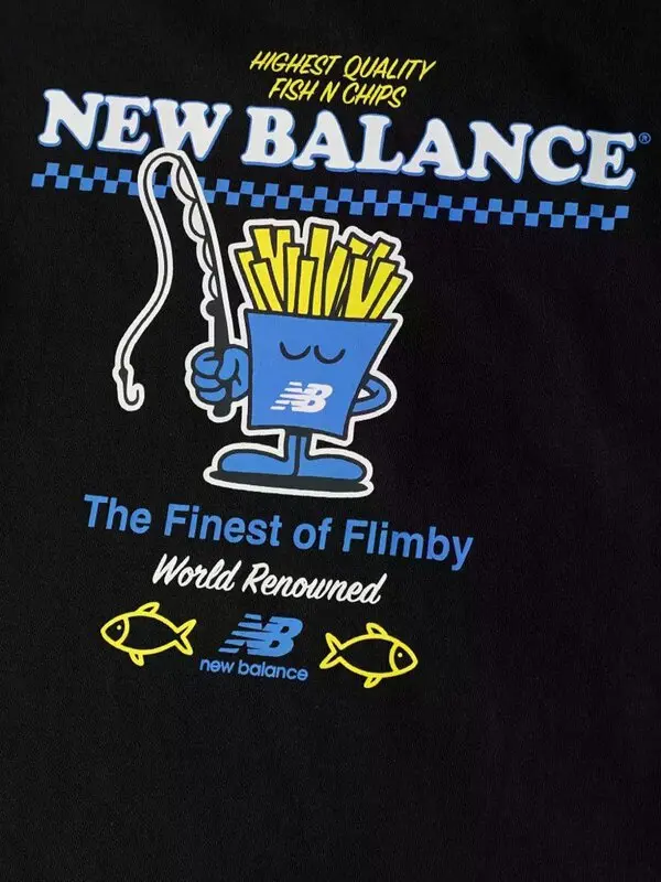NEW BALANCE Fish And Chips Graphic-print T-shirt