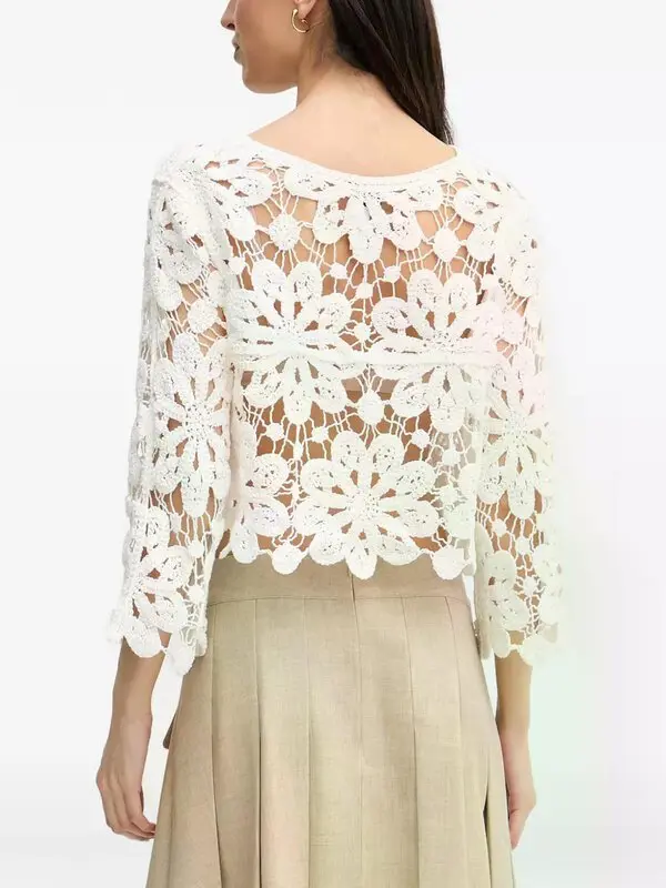 Joseph Ribkoff Floral-crochet Cardigan