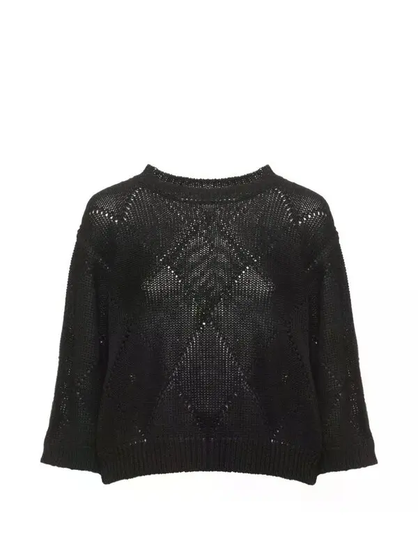 Peserico Sequin-embellished Open-knit Sweater