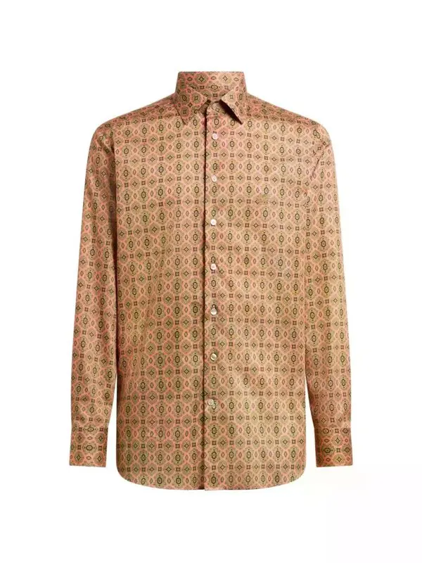 Etro Cotton Satin Shirt With Medallion Motif
