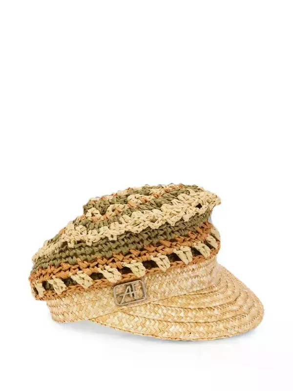 Alberta Ferretti Braided Visor Cap